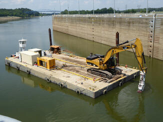 Installing a Bio-Acoustic Asian Carp Barrier System