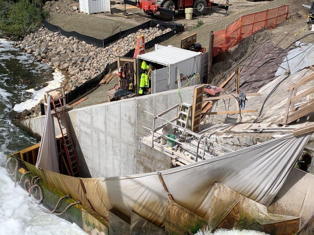 How We Installed a New Spillway Wall at a Private Hydropower Dam