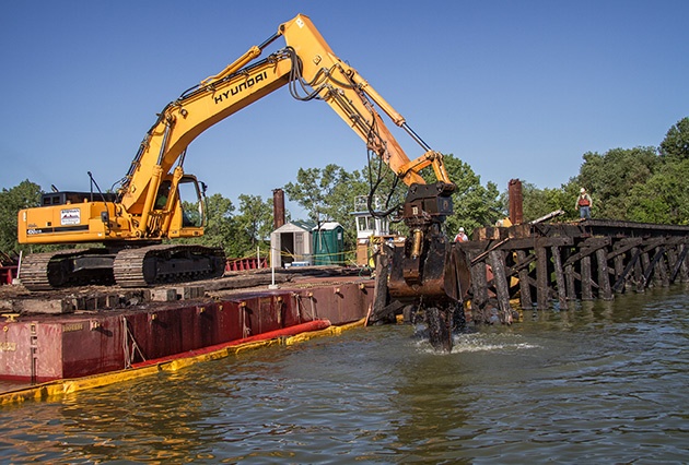 Railroad Bridge Demolition | J.F. Brennan Company