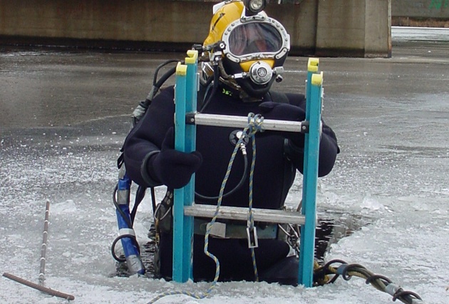 Underwater Inspections of Railroad Bridges | J.F. Brennan Company